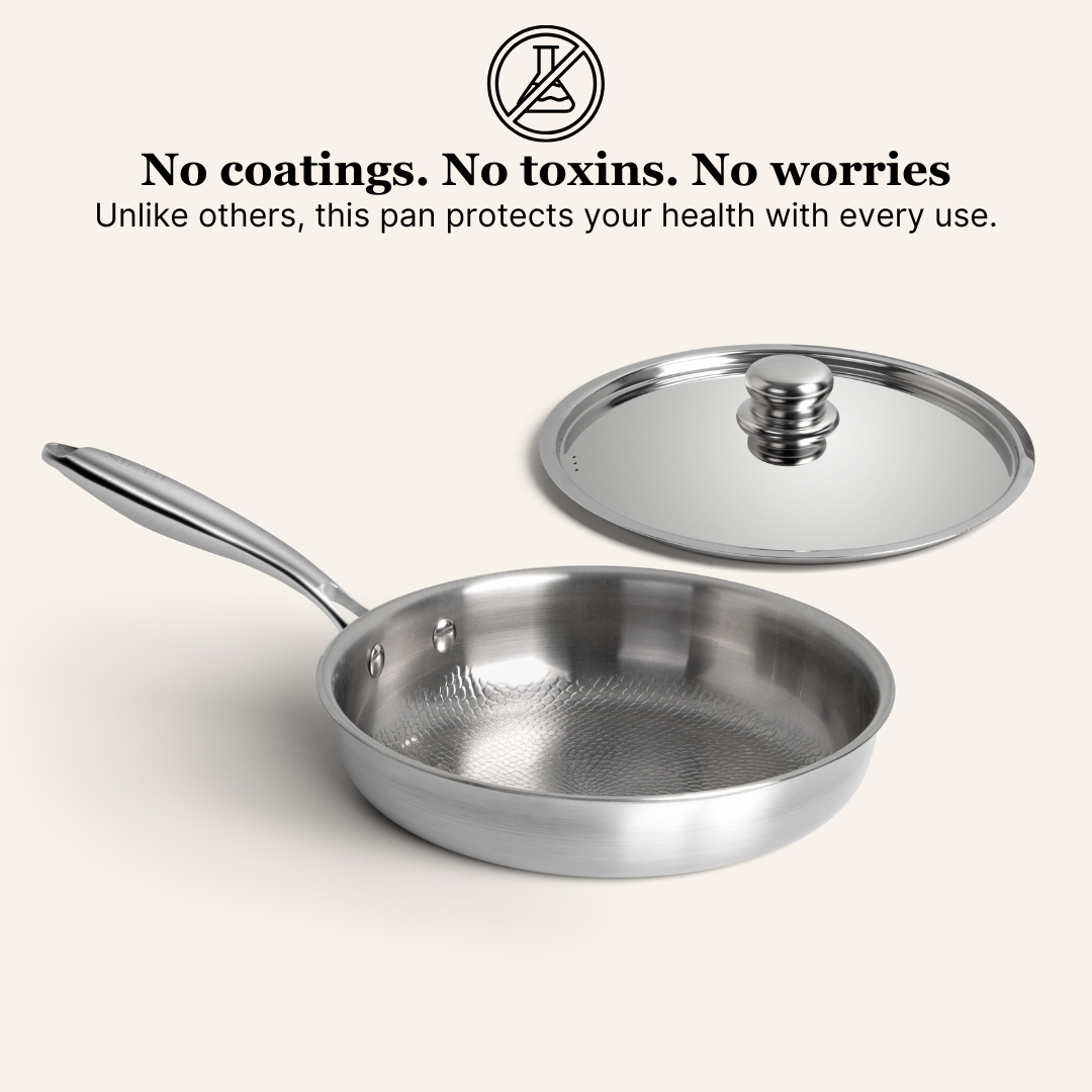 Titanium Hammered Pan Pro With Lid